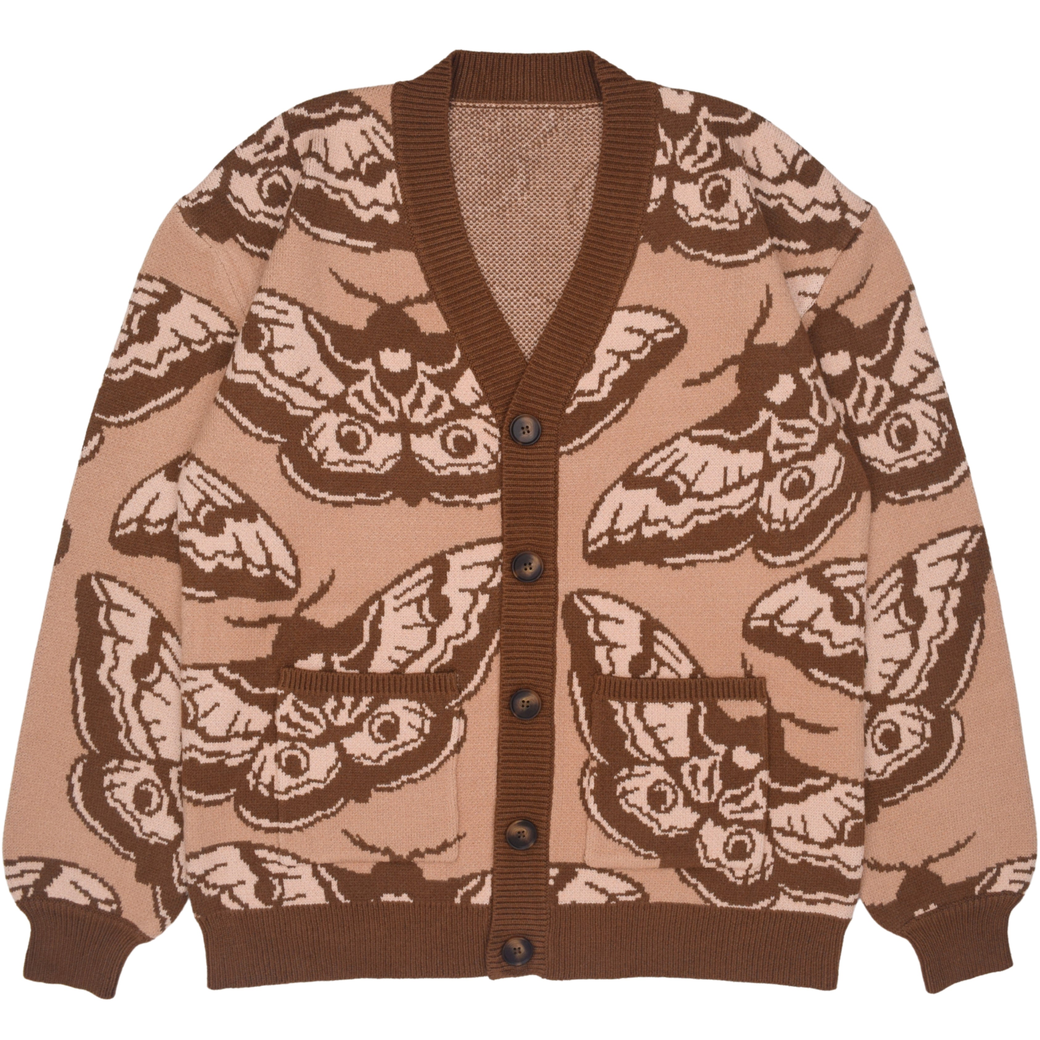 Giant Peacock Moth Cardigan – Steady Hands